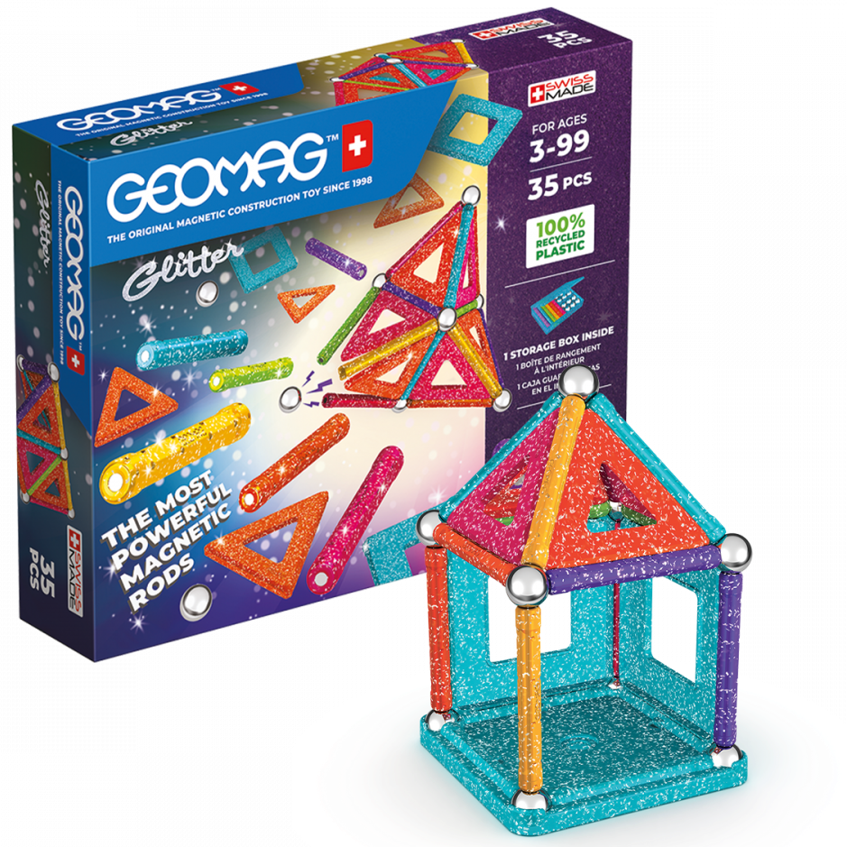 GEOMAG Glitter Panels Recycled 35 pc – The Great Rocky Mountain Toy Company