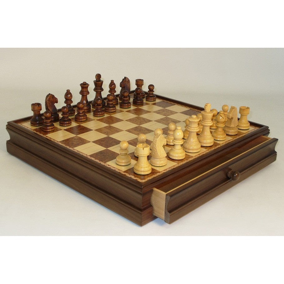 Walnut & Maple 15" Wood Chess Set w/Drawer – The Great Rocky Mountain ...