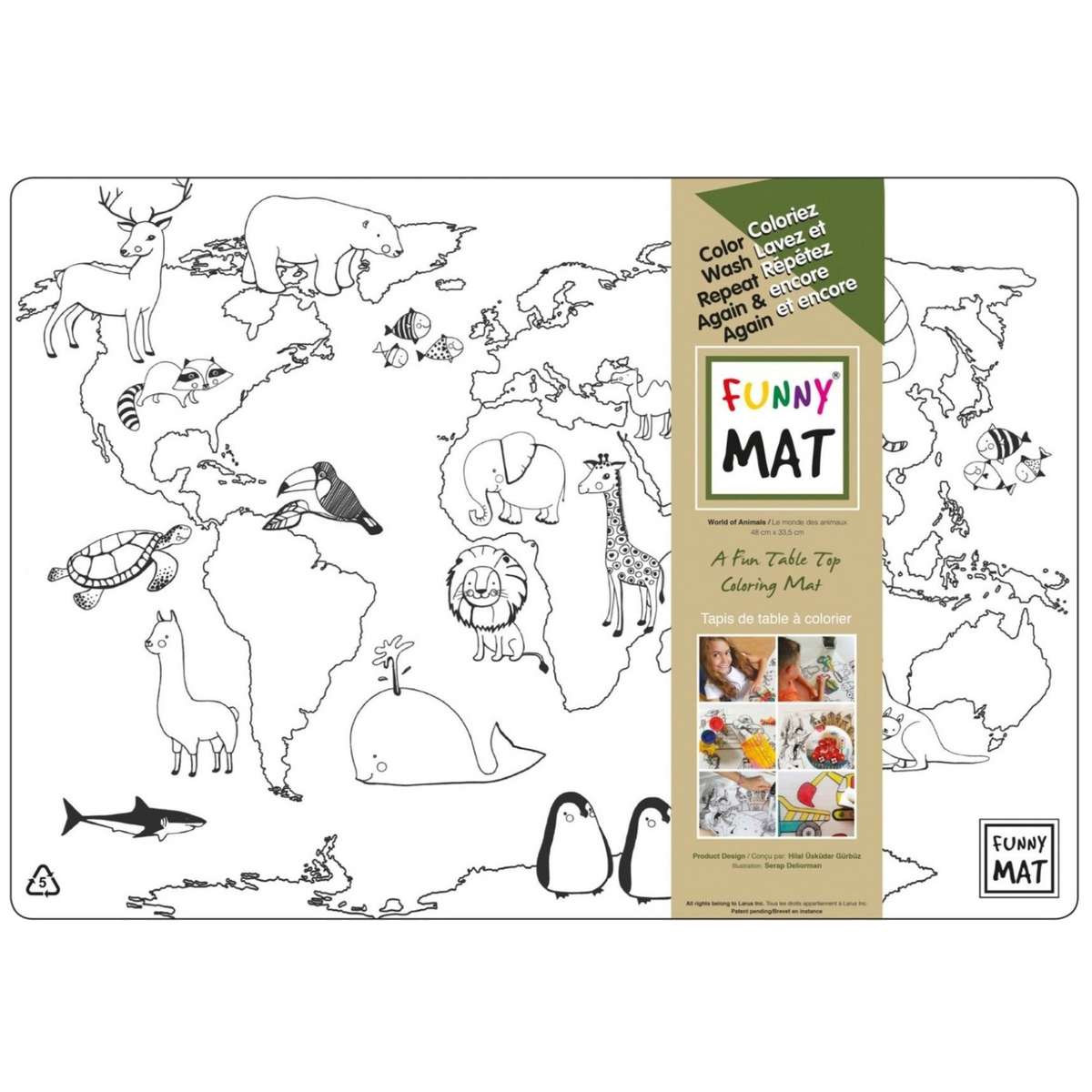 Funny Mats Animal-World PlaceMat – The Great Rocky Mountain Toy Company
