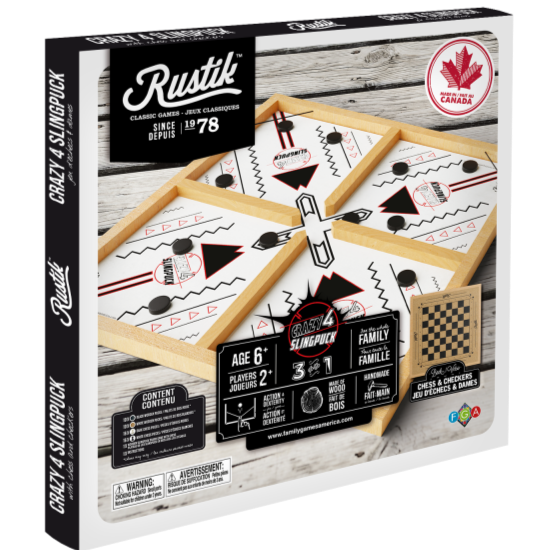 Family Games Rustik Crazy 4 Slingpuck 3 n 1 Game Board – The Great ...