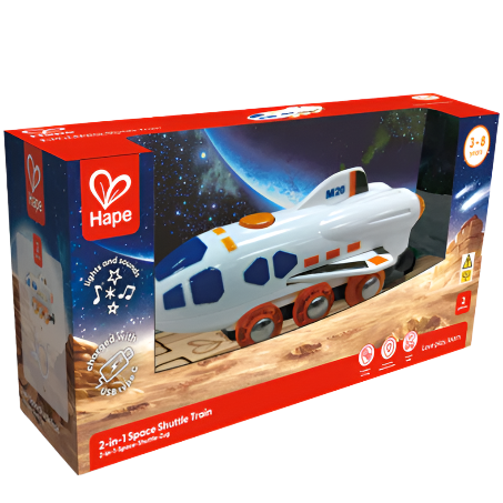 Hape 2 in 1 Space Shuttle Train – The Great Rocky Mountain Toy Company