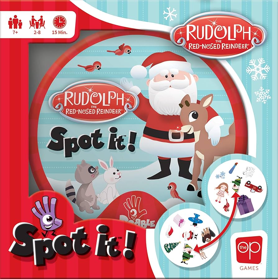 USAopoly Rudolph the Red-Nosed Reindeer Spot It – The Great Rocky ...