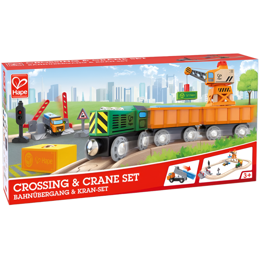 Hape Railway Crane Construction – The Great Rocky Mountain Toy Company