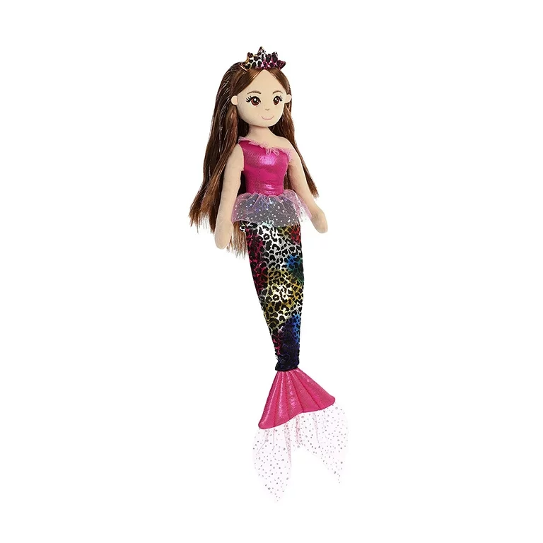 Aurora Mermaid Sea Sparkles Jungle Cheetah Fuchsia – The Great Rocky ...
