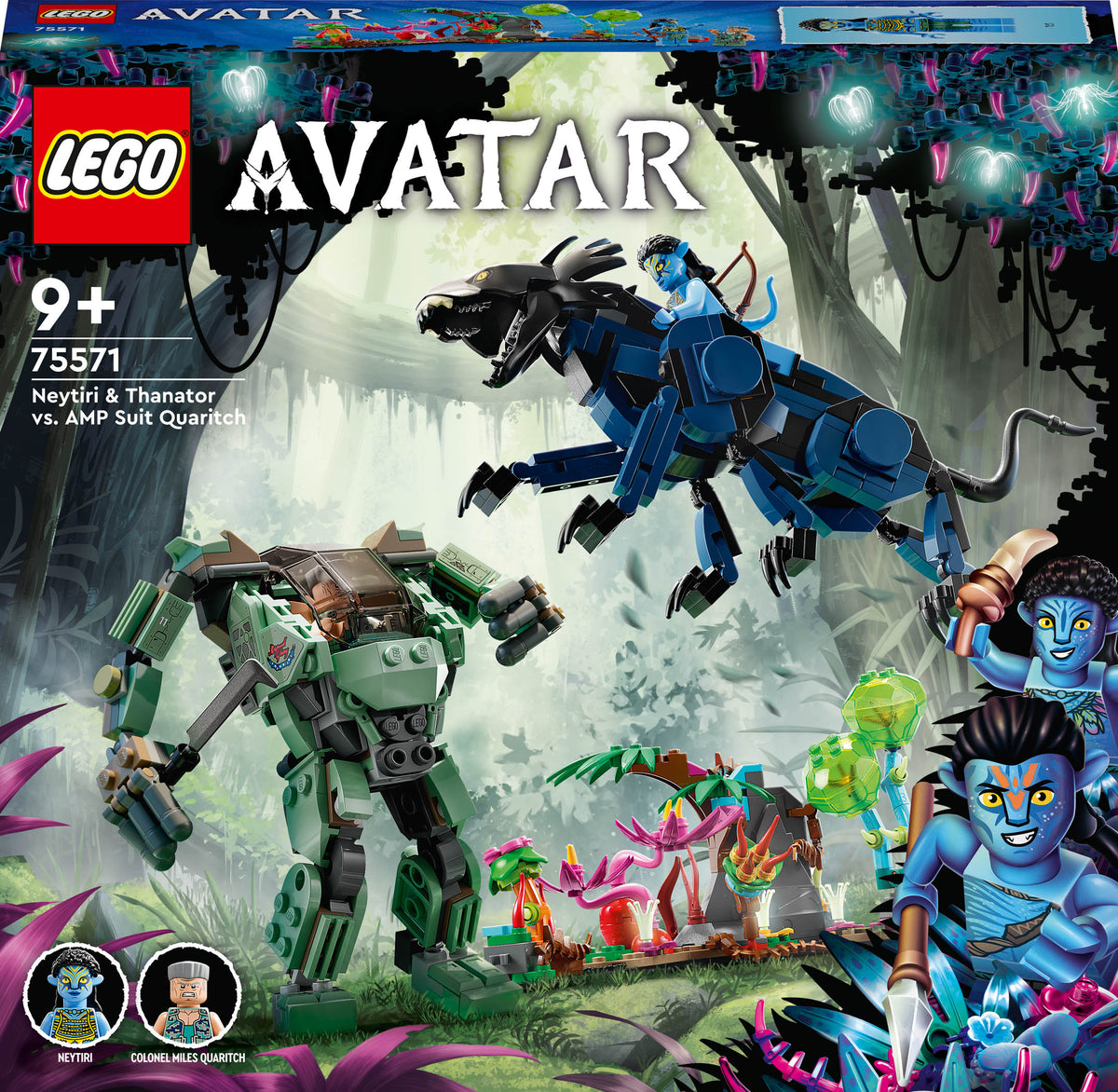 LEGO Avatar Neytiri & Thanatos vs. AMP Suit Quaritch – The Great Rocky ...