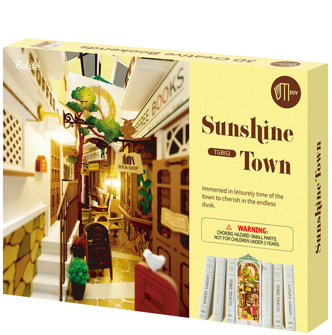 Robotime DIY Book Ends - Sunshine Town – The Great Rocky Mountain Toy ...